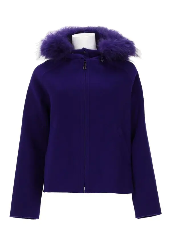 P.a.r.o.s.h Zip-up Jacket With Fur Trimmed Hood - Multicolour