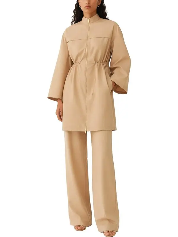 Fabiana Filippi Zip Up Trench Coat - Beige