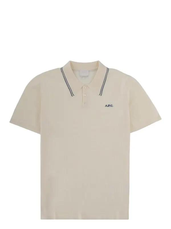A.p.c. Alex" Polo With Logo Detail - Beige