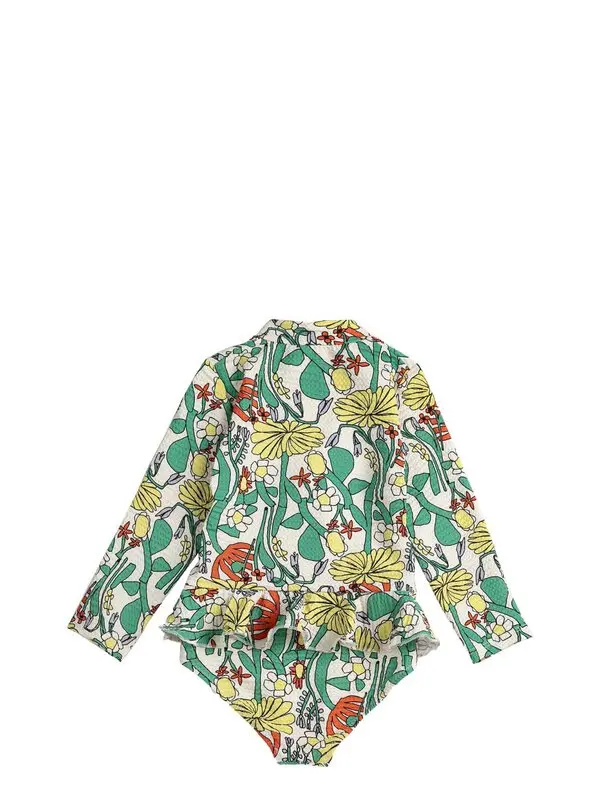 BOBO CHOSES Zip-up Rashguard With Floral Print - Multicolour