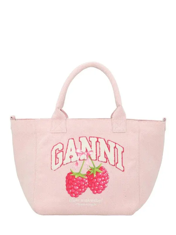 GANNI Small Raspberry Tote Bag - Pink