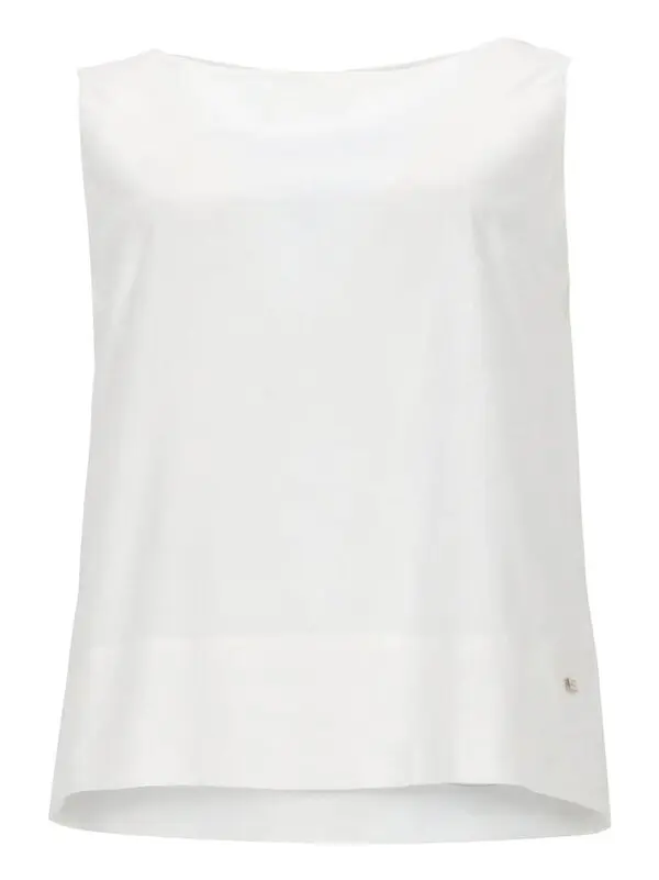 Herno Bow Detail Sleeveless Top - White