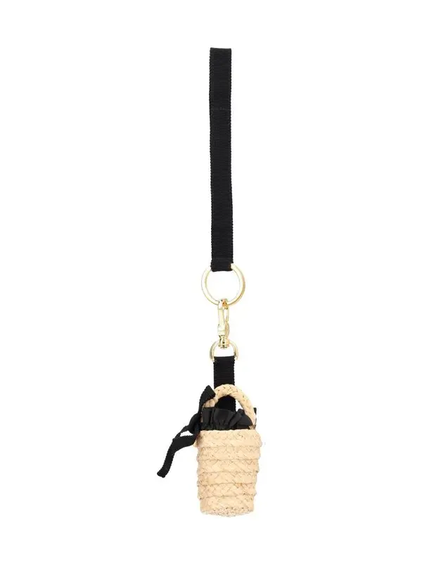 PATOU Raffia Charm Bucket - Beige