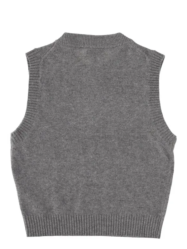 GANNI Graphic Knit Gilet - Grey