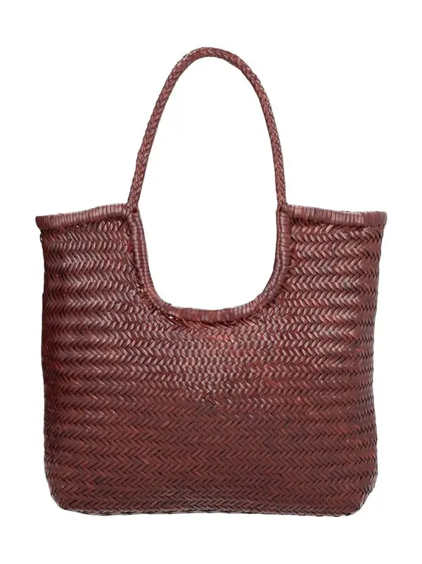 Dragon Diffusion Diagonal Triple Jump Woven Tote - Brown