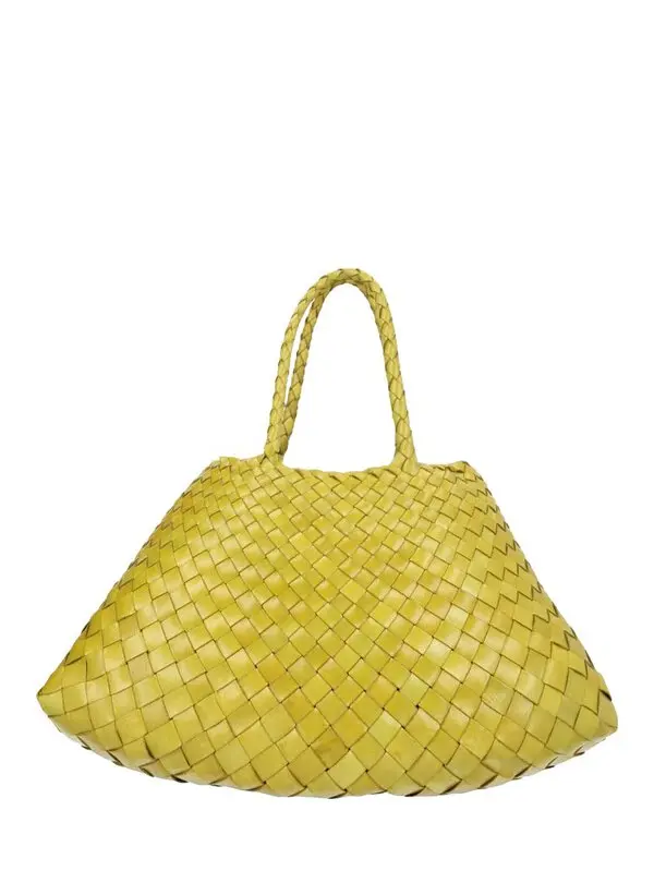Dragon Diffusion Santa Croce Small Woven Leather Bag - Green