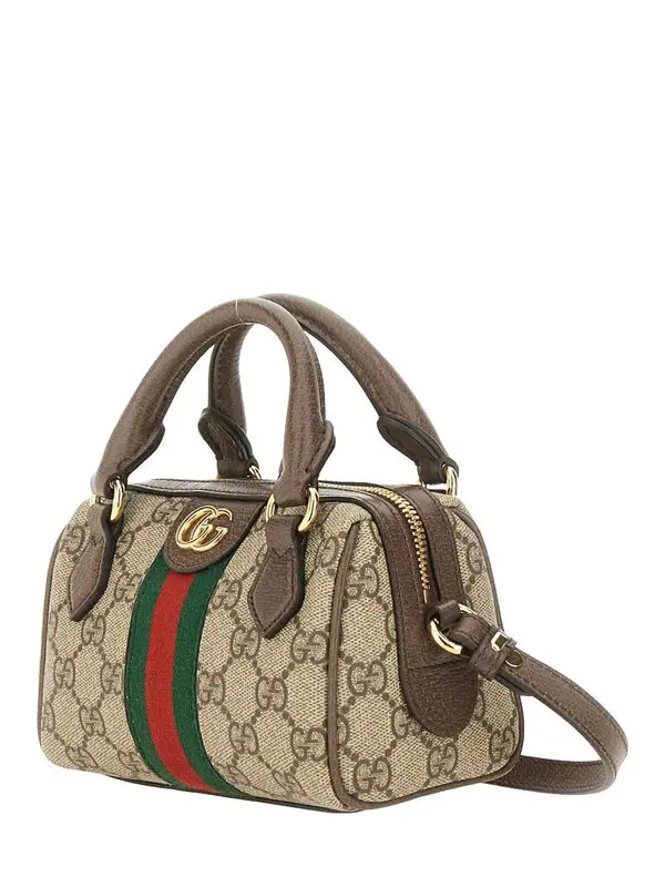 Gucci Ophidia Mini Boston Bag - Beige
