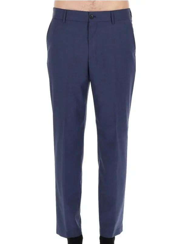 BOSS Tapered Wool Trousers - Blue