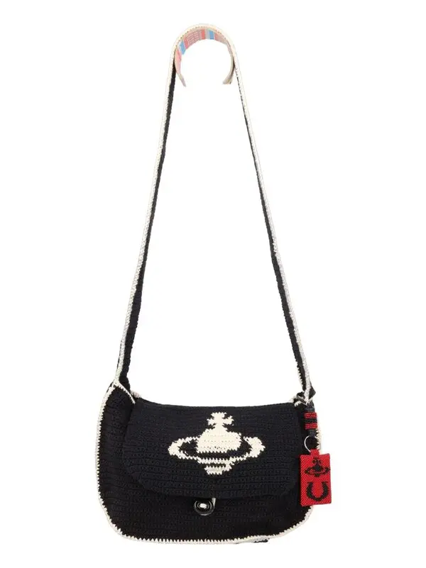 VIVIENNE WESTWOOD Lucky Halfmoon" Crochet Bag - Black