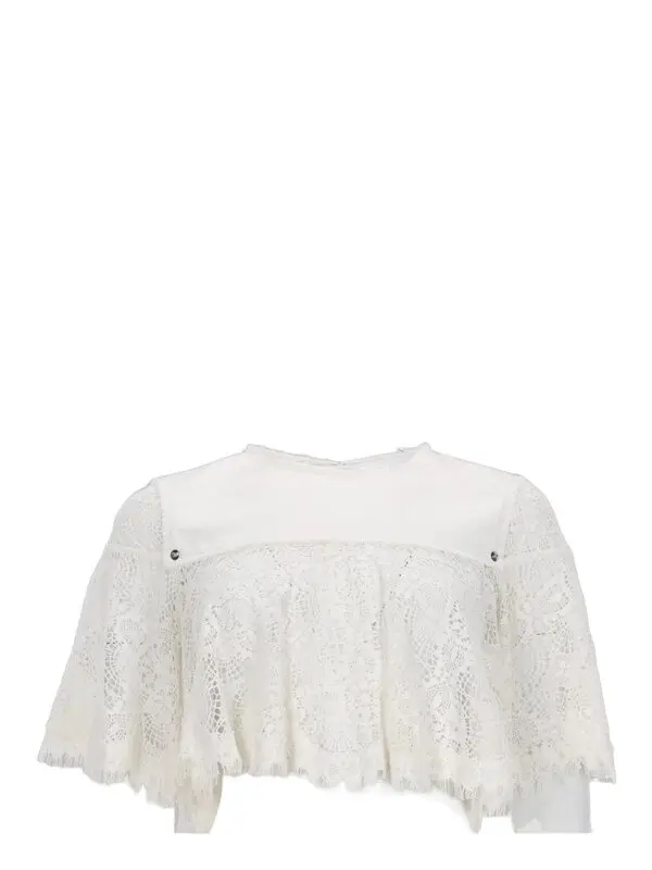 Alexander McQueen Lace Overlay Top - Multicolour