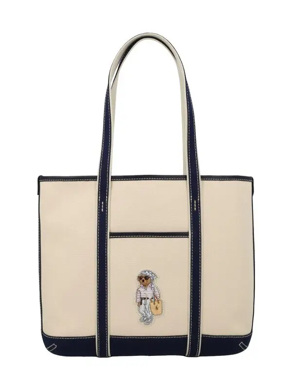 Polo Ralph Lauren Bear" Small Tote - Beige