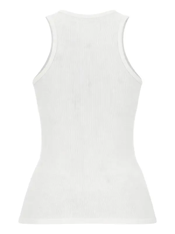 VIVIENNE WESTWOOD Ribbed Logo Tank Top - White