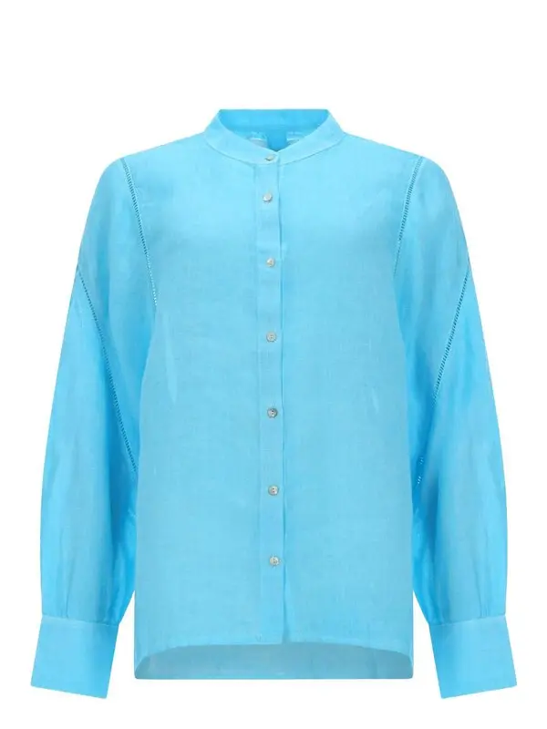 120% Lino Shirt - Azure