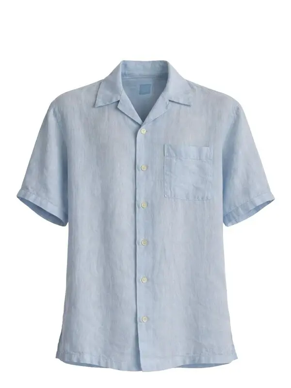 120% Lino Linen Shirt - Azure