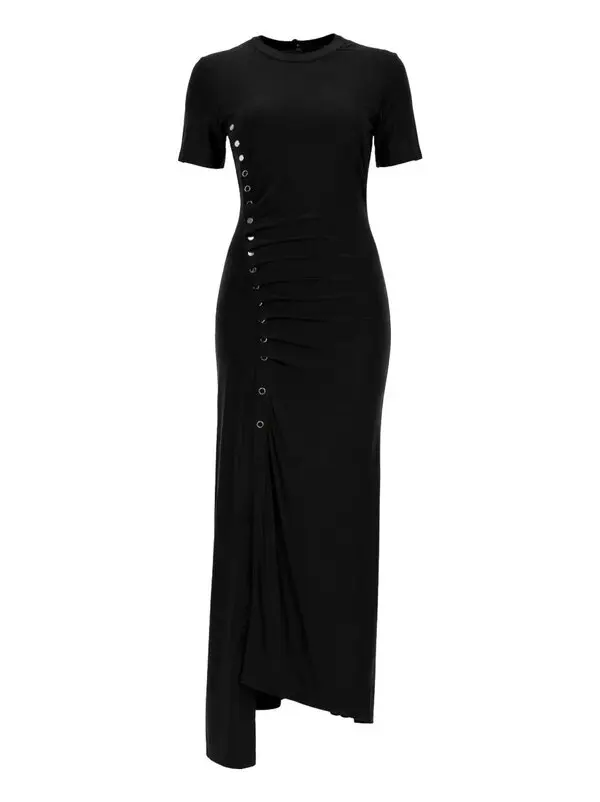 Rabanne Asymmetrical Midi Dress - Black
