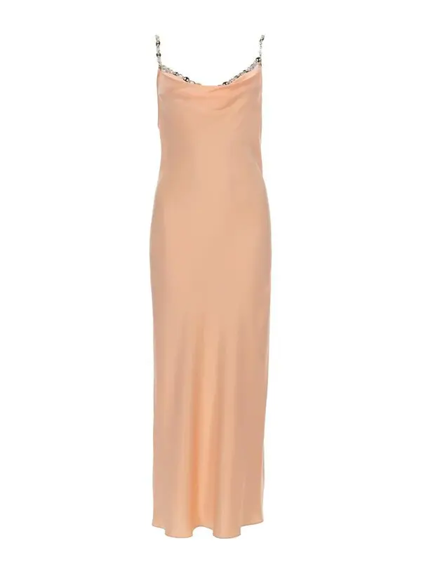 Rabanne Satin Midi Dress - Pink