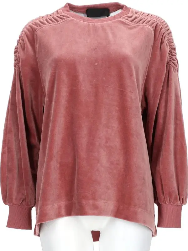 Alberta Ferretti Chenille Sweatshirt With Ruched Detailing - Multicolour