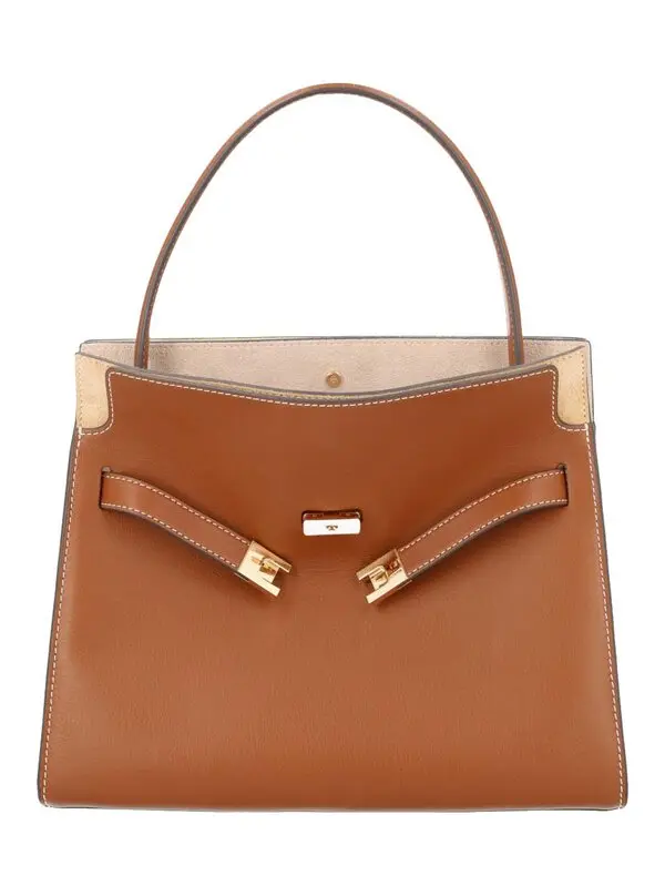 Tory Burch Lee Radziwill Small Leather Satchel - Brown
