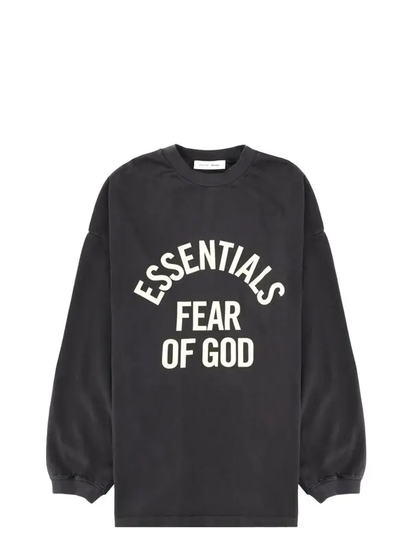 Fear Of God Essentials Campus 90's Crewneck Long Sleeve - Black