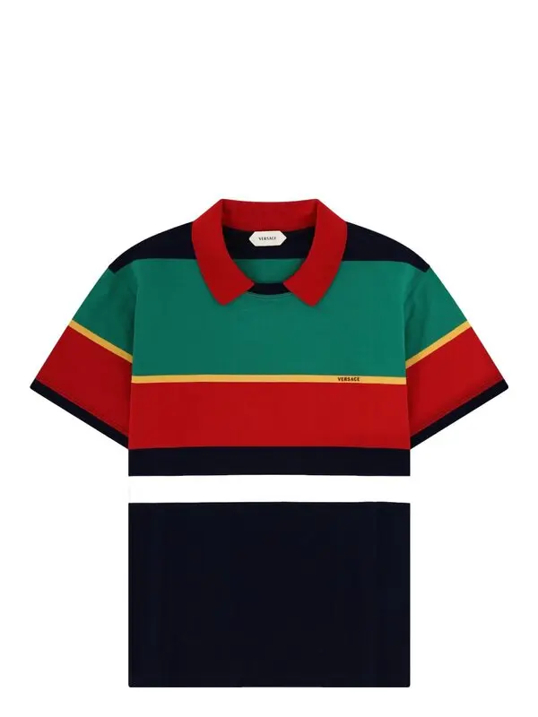 Versace Color-blocked Polo T-shirt - Multicolour