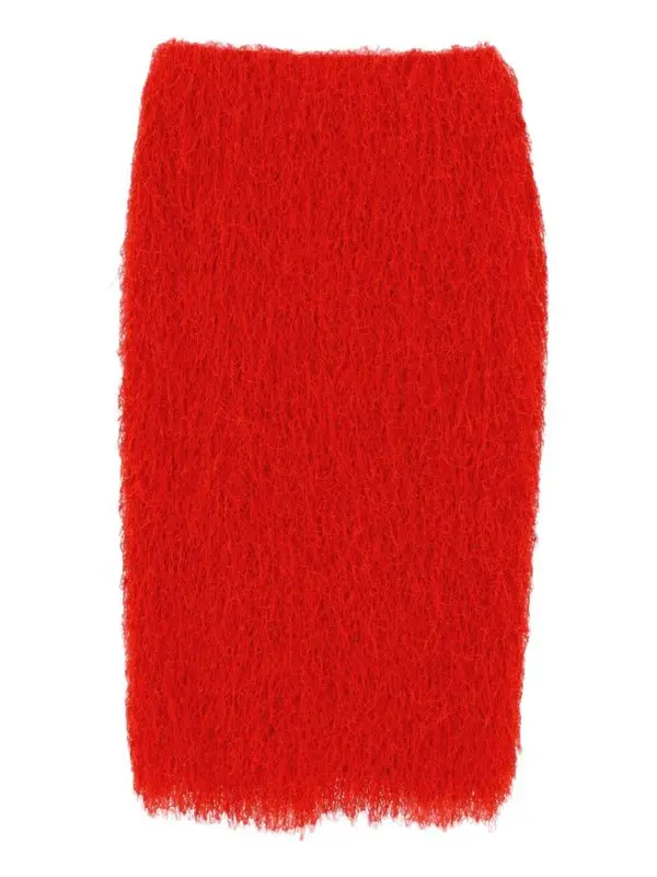 Dries Van Noten Midi Skirt - Red