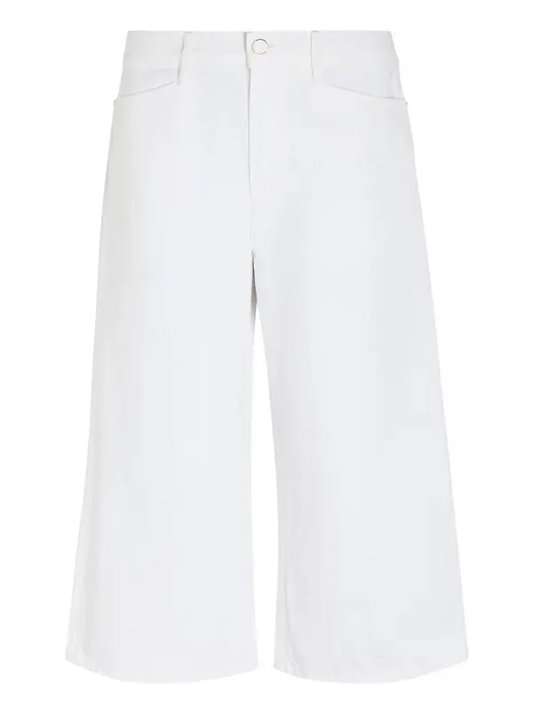 AGOLDE X Maria Mcmanus Wide-leg Denim Shorts - White