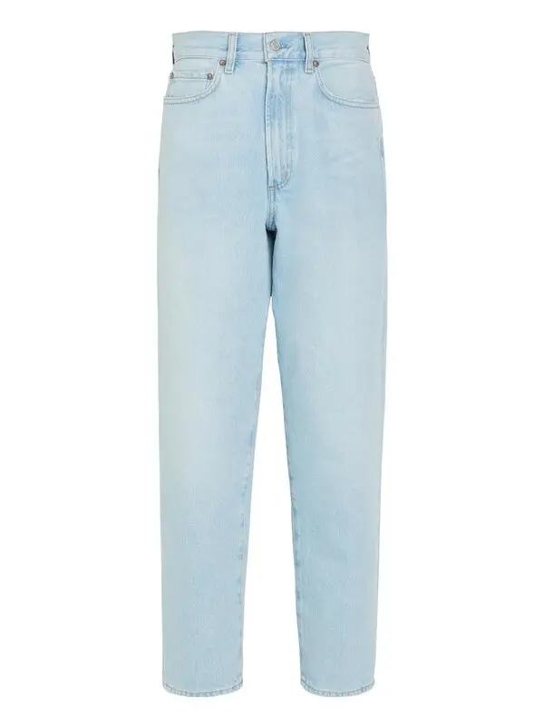 AGOLDE X Maria Mcmanus High-rise Tapered-leg Jeans - Light Blue