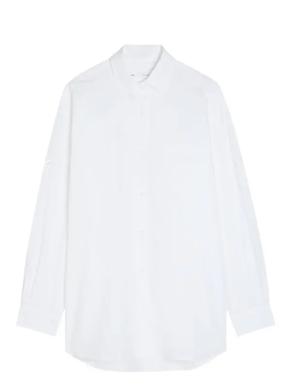 AGOLDE X Maria Mcmanus Cotton-poplin Shirt With Embroidered Logo - White