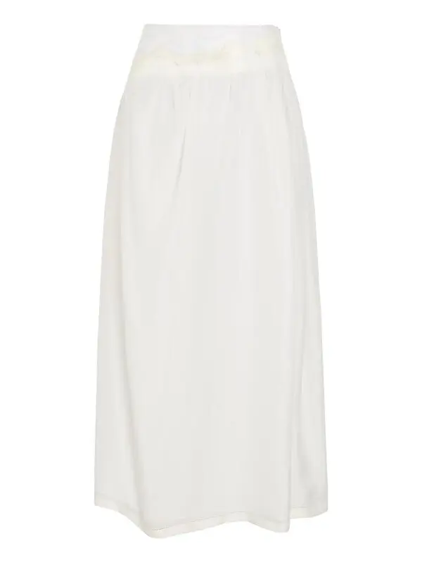 MAISON MARGIELA Sellotape-effect Silk Midi Skirt - Ivory