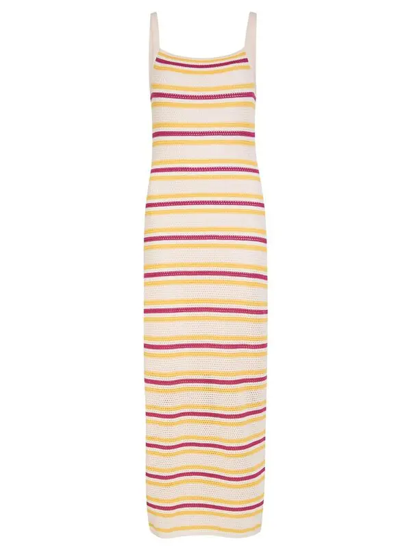 Simkhai Connelly Striped Open-knit Midi Dress - Multicoloured
