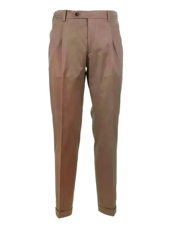 BERWICH Retrolong Pleated Tailored Trousers - Brown