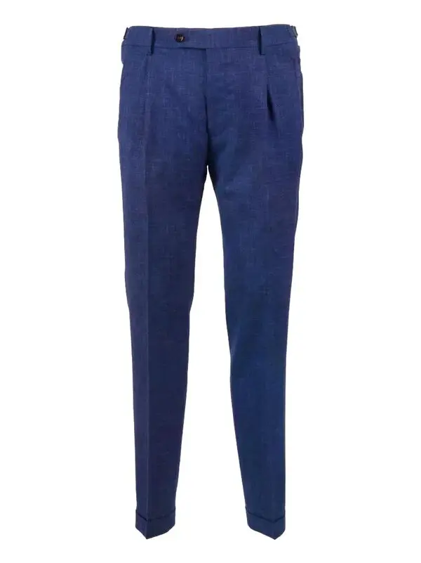 BERWICH Retrolong Pleated Trousers - Blue