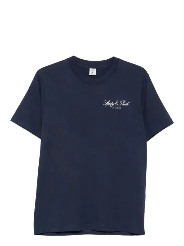 SPORTY & RICH Vendome Logo T-shirt - Blue