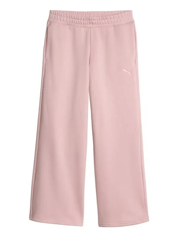 PUMA Elevated Essentials Fleece Wide Leg Sweatpants - Pink