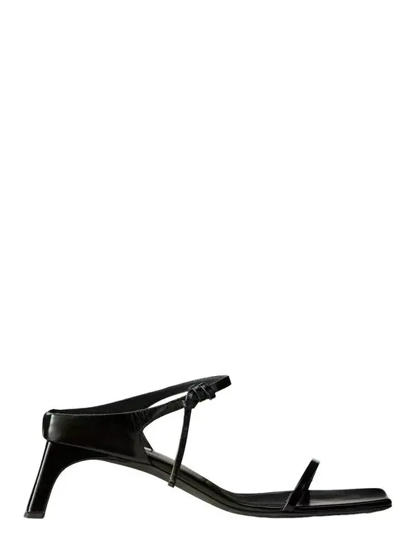 Calvin Klein Square-toe Knotted Sandals - Black