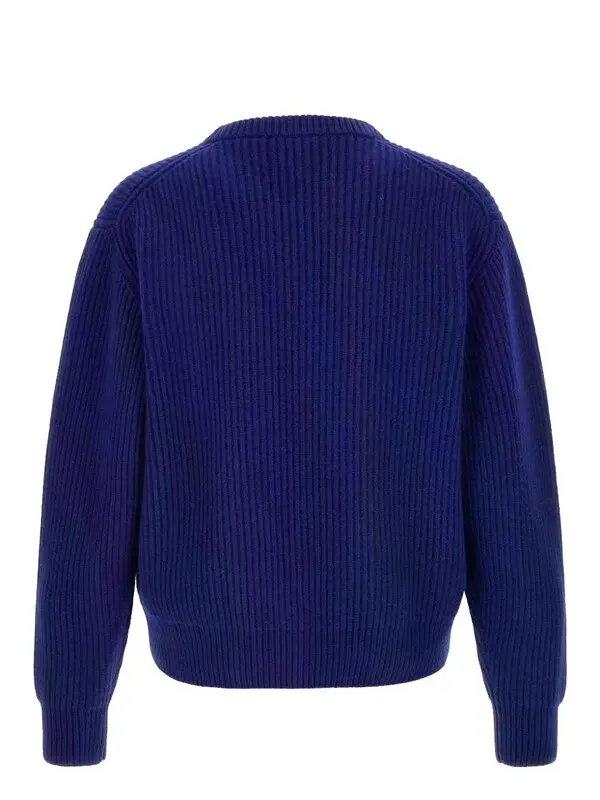 JIL SANDER Fisherman's Rib Sweater - Blue