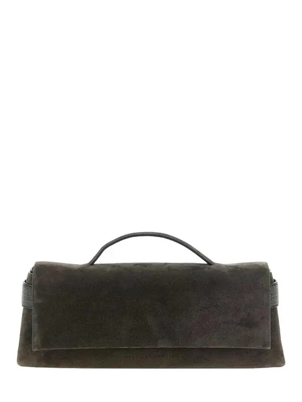 Brunello Cucinelli Monile Embellishment Clutch - Brown