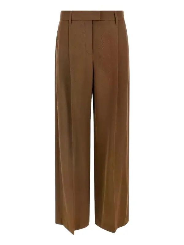 Brunello Cucinelli Monile Wide-leg Trousers - Brown