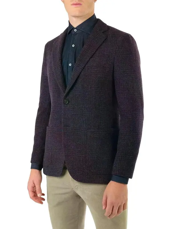AL DUCA D’AOSTA 1902 Check-pattern Blazer - Blue
