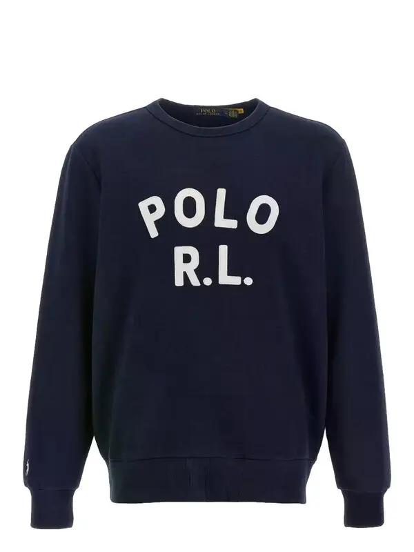 Polo Ralph Lauren Logo Patch Crewneck Sweater - Blue