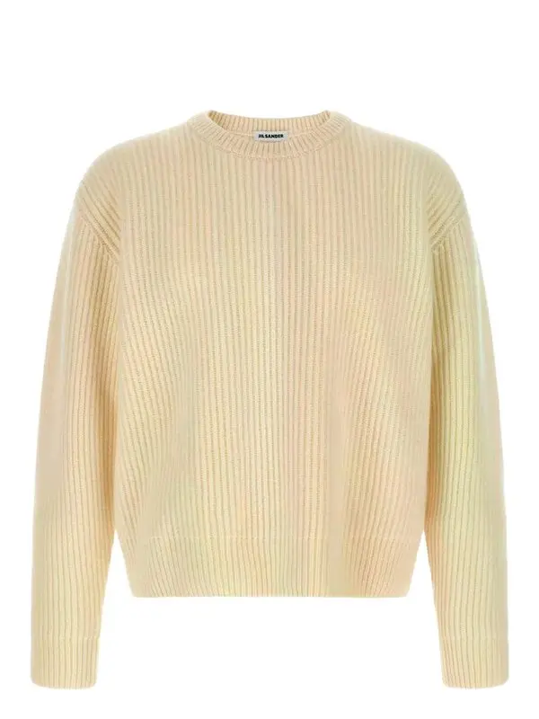 JIL SANDER Fisherman's Rib Sweater - Neutrals