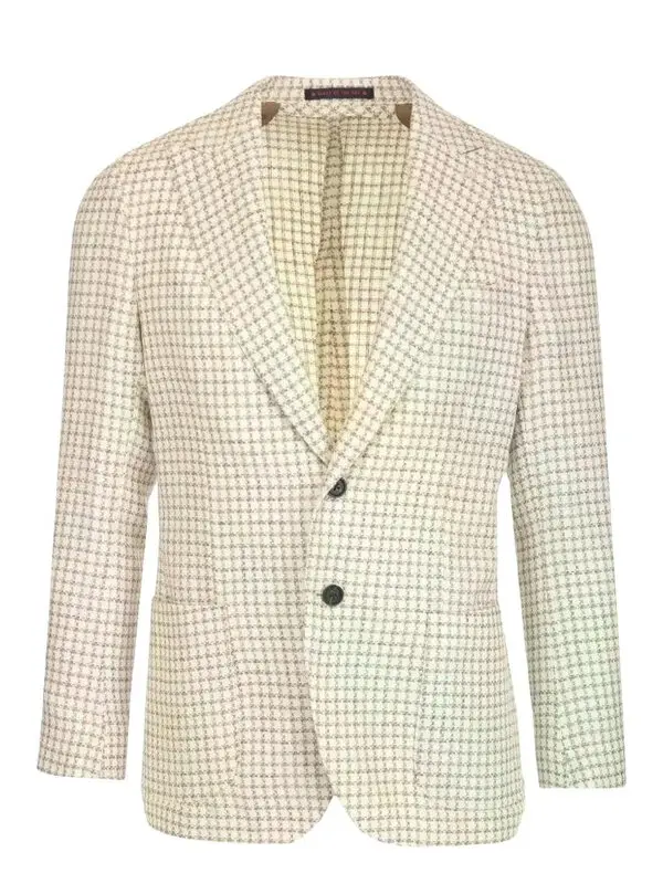 AL DUCA D’AOSTA 1902 Houndstooth-pattern Blazer - Neutrals
