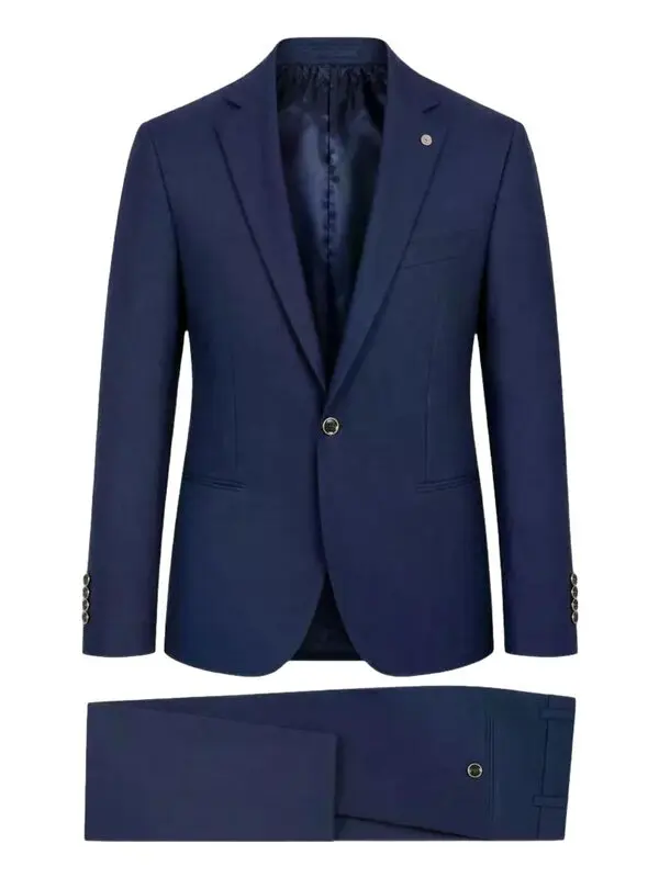 LUIGI BIANCHI MANTOVA Single-breasted Notched-lapel Suit - Blue
