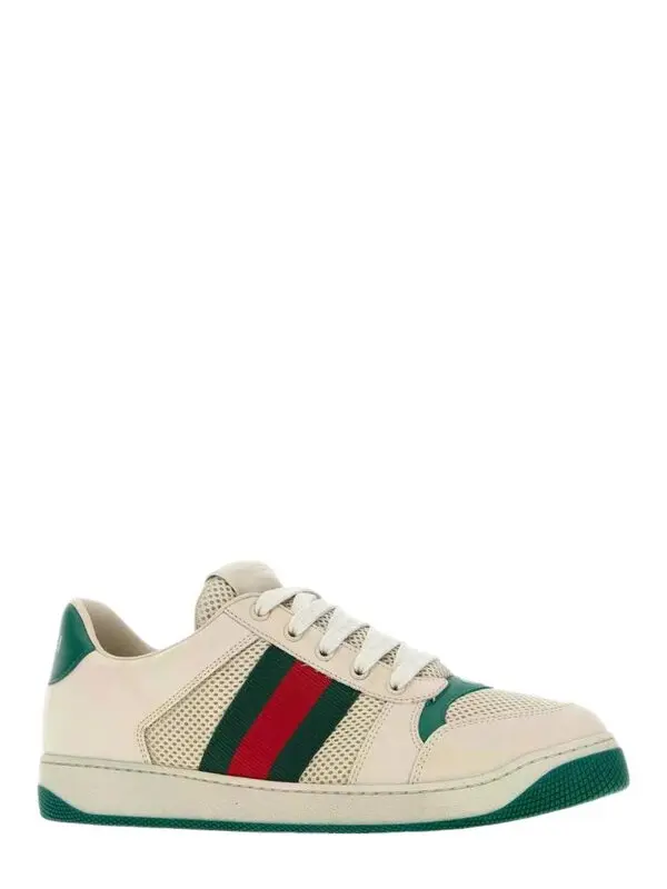 Gucci Screener Mesh-panel Sneakers - Neutrals