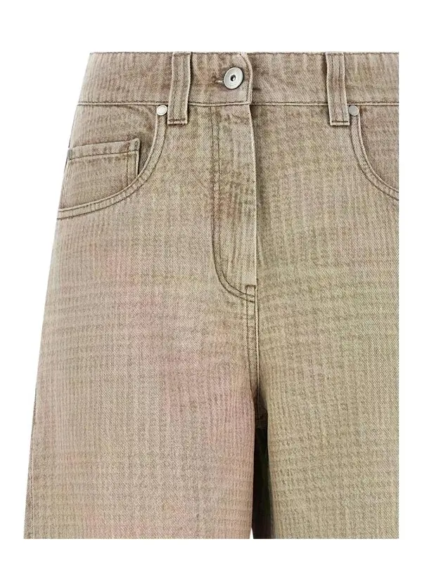 Brunello Cucinelli Monile Detail Wide Barrel Jeans - Neutrals