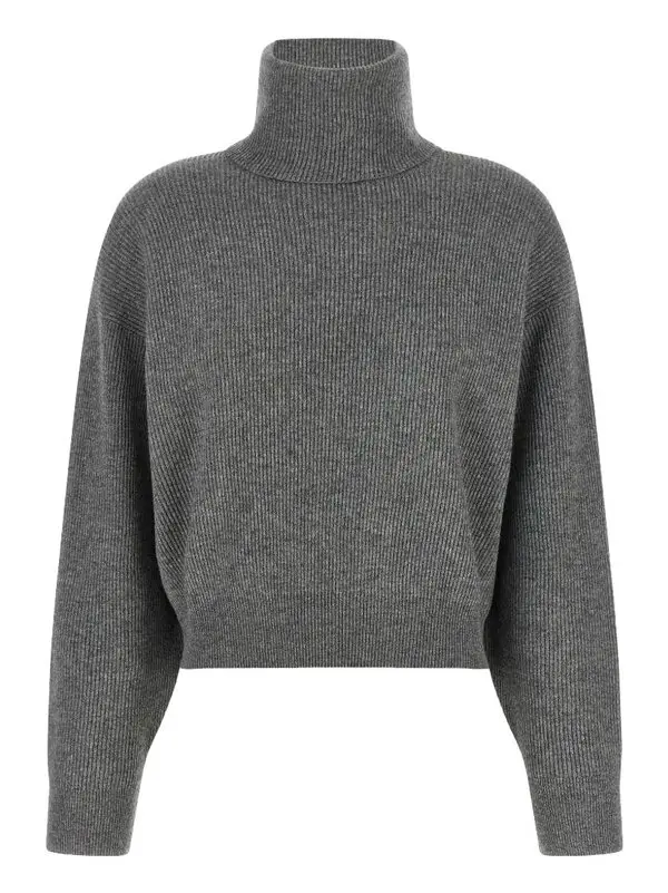 Brunello Cucinelli Monile Ribbed Sweater - Grey