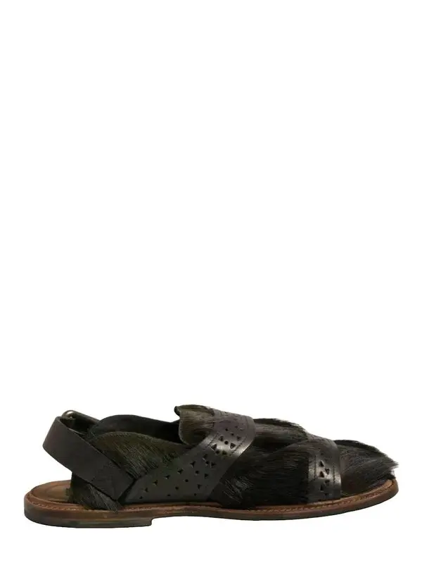 Dolce & Gabbana Perforated Strap Sandals - Brown