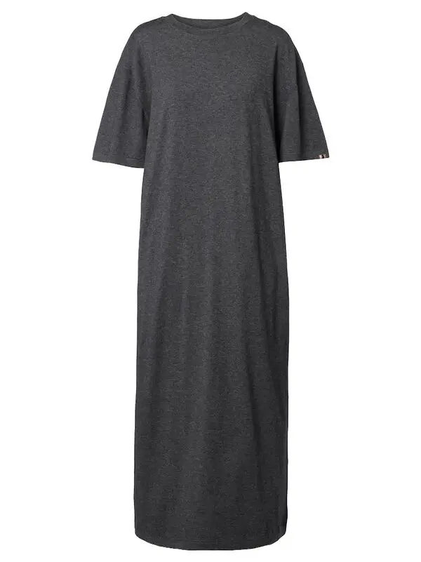 Extreme Cashmere N°321 Kris Cotton And Cashmere Maxi Dress - Grey
