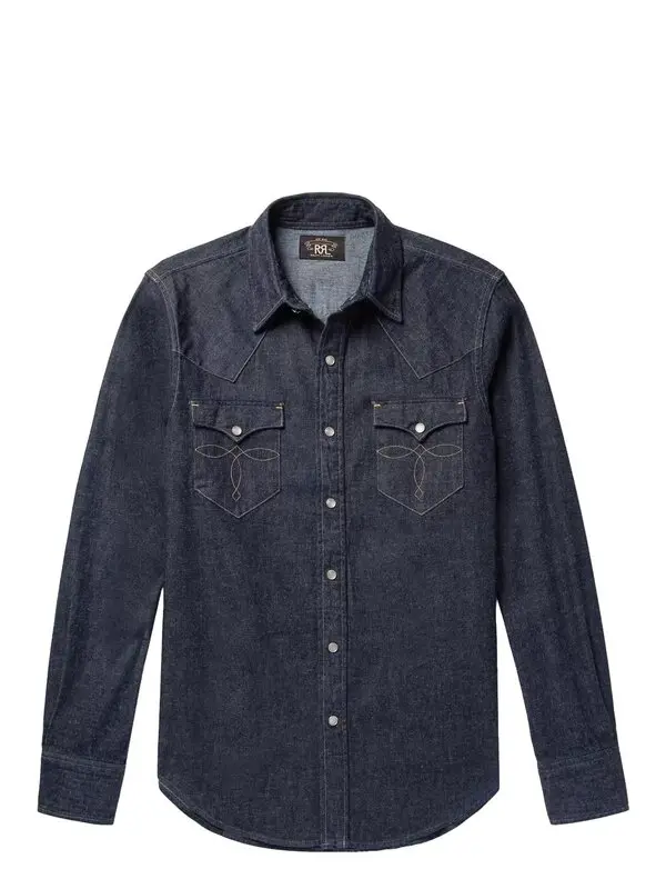 Ralph Lauren Slim-fit Denim Western Shirt - Blue