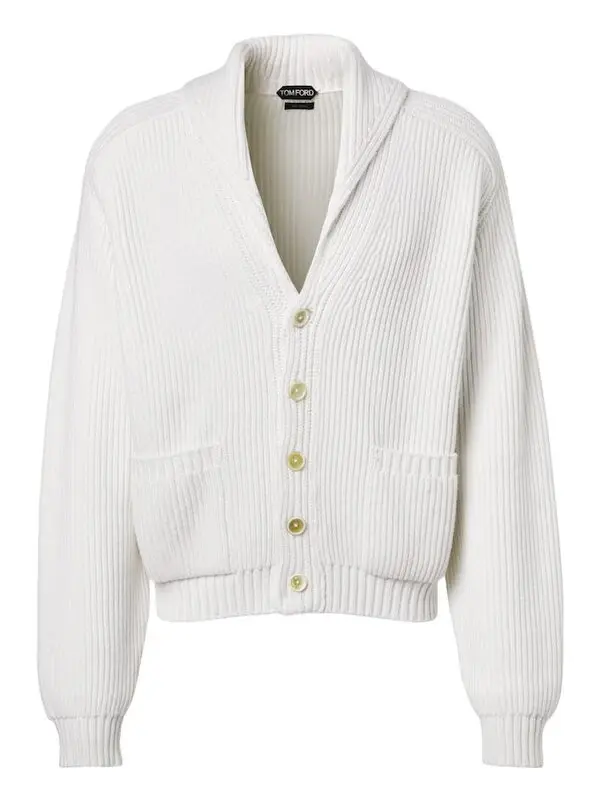 TOM FORD Cashmere And Cotton Cardigan - White